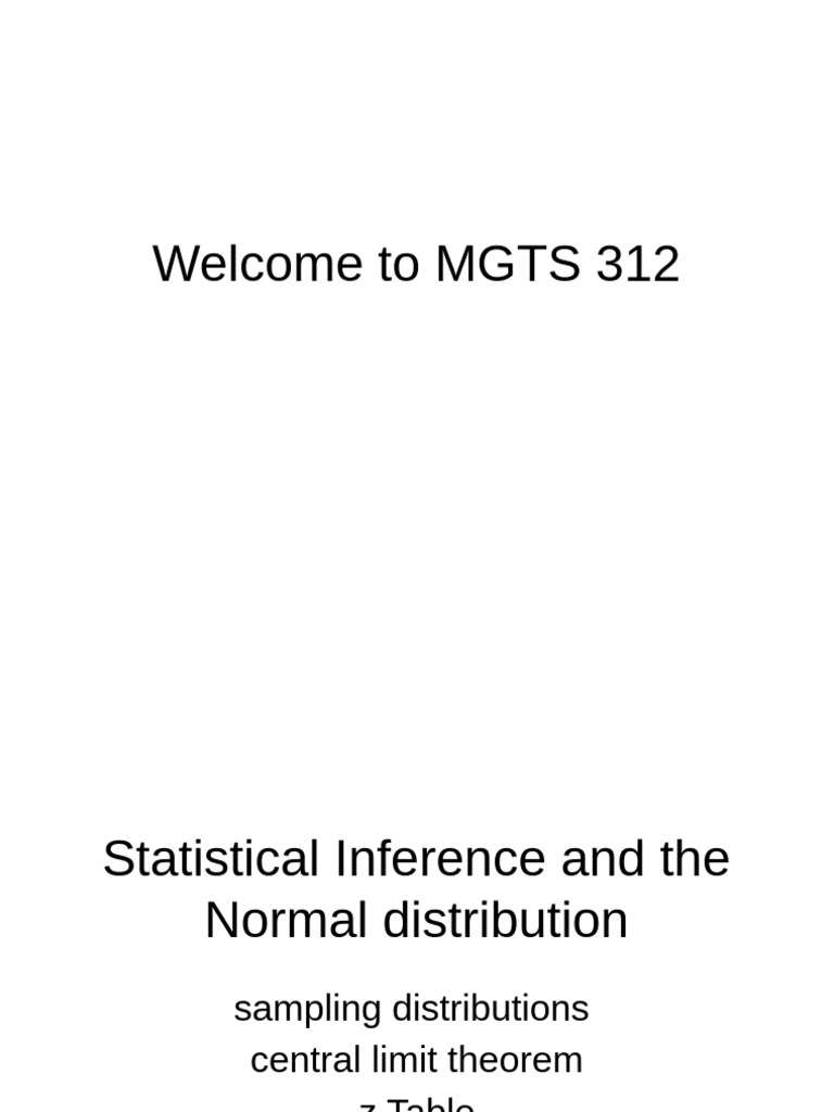 CLT and Normal Dist PowerPoint | PDF | Statistical Inference | Standard Deviation