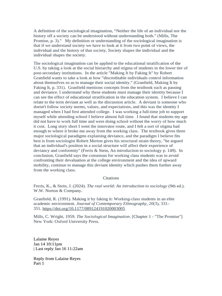 Definitions of sociological imagination | PDF | Deviance (Sociology ...