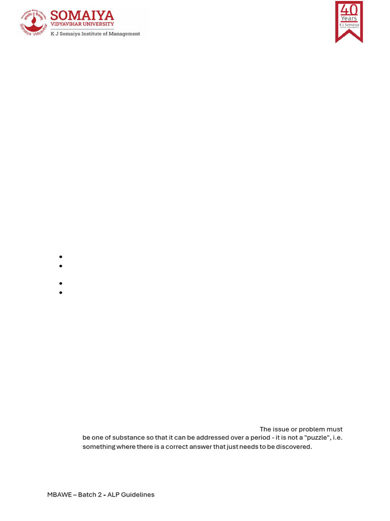 Action Learning Project (ALP) Guidelines - Batch 2 | PDF | Data ...