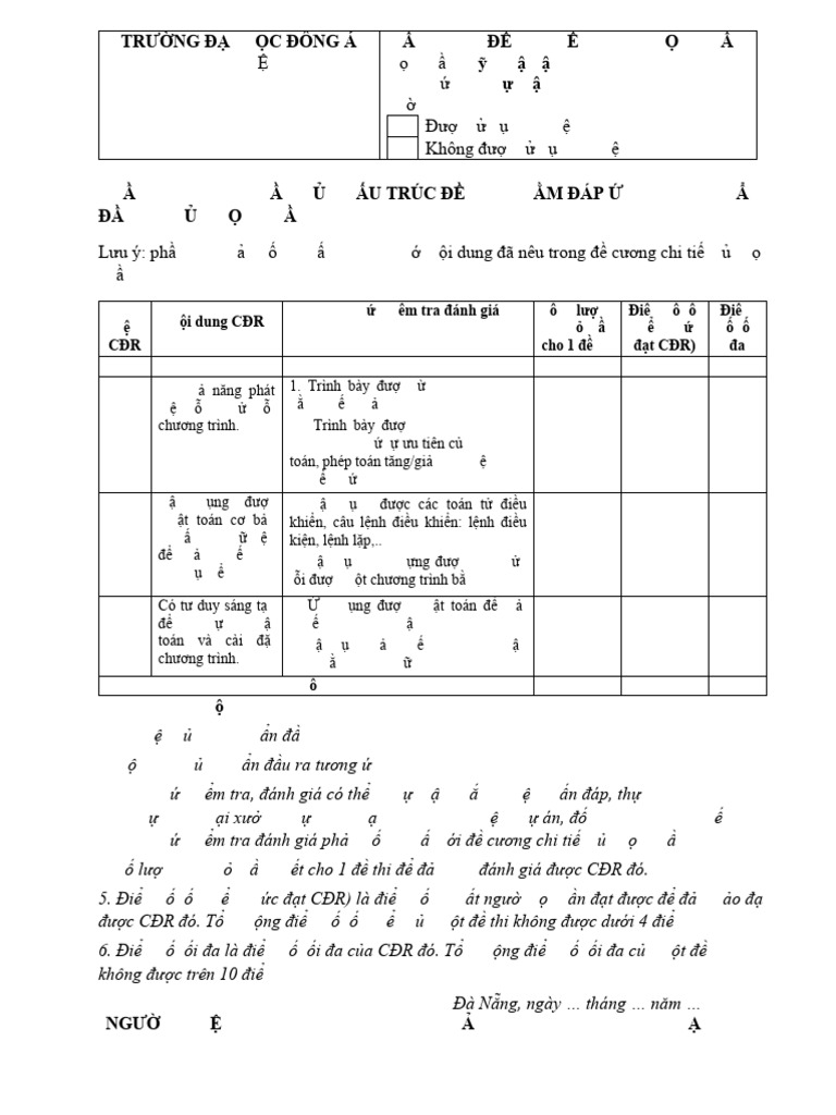 2. Cau truc de thi va Ngan hang cau hoi_KTLT_Đề_01 - Copy | PDF