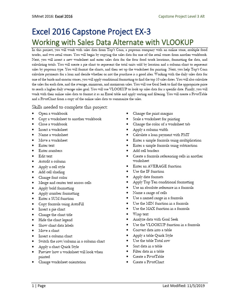 EX2016 Capstone Level3 Alternate Instructions | PDF