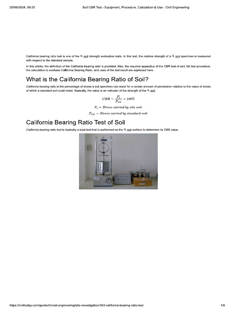 CBR TEST | PDF