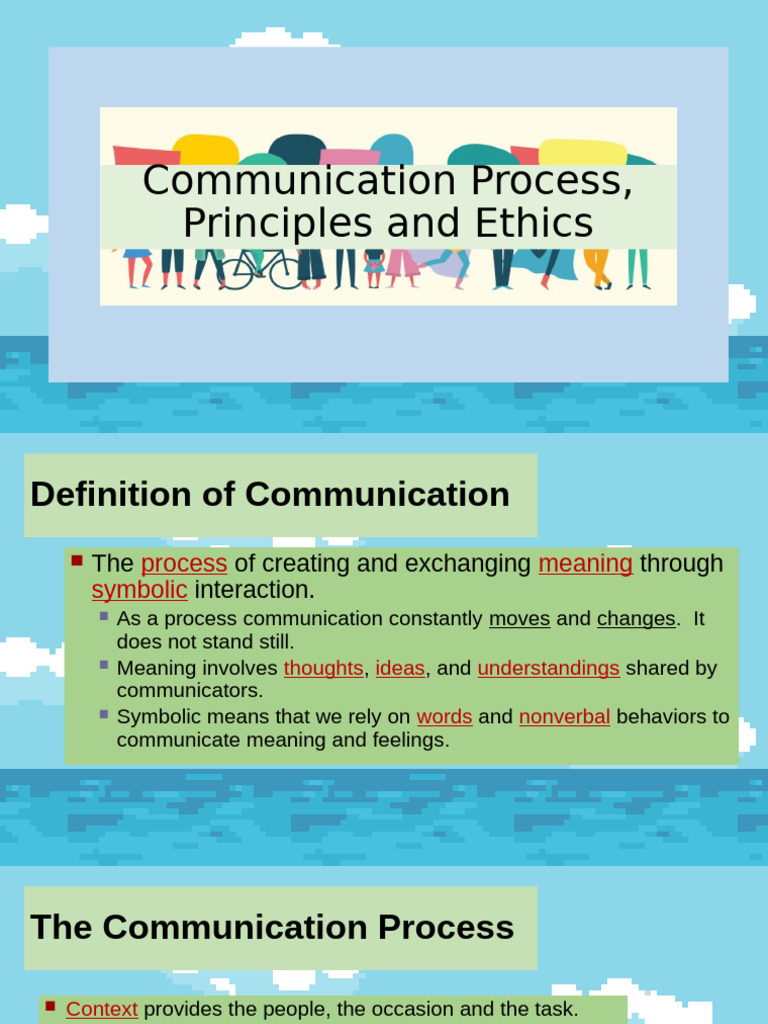 Communication Process Principles and Ethics | PDF | Communication ...