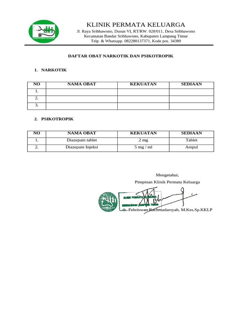 Ep. 8 - Daftar Obat Narkotika Dan Psikotropika | PDF