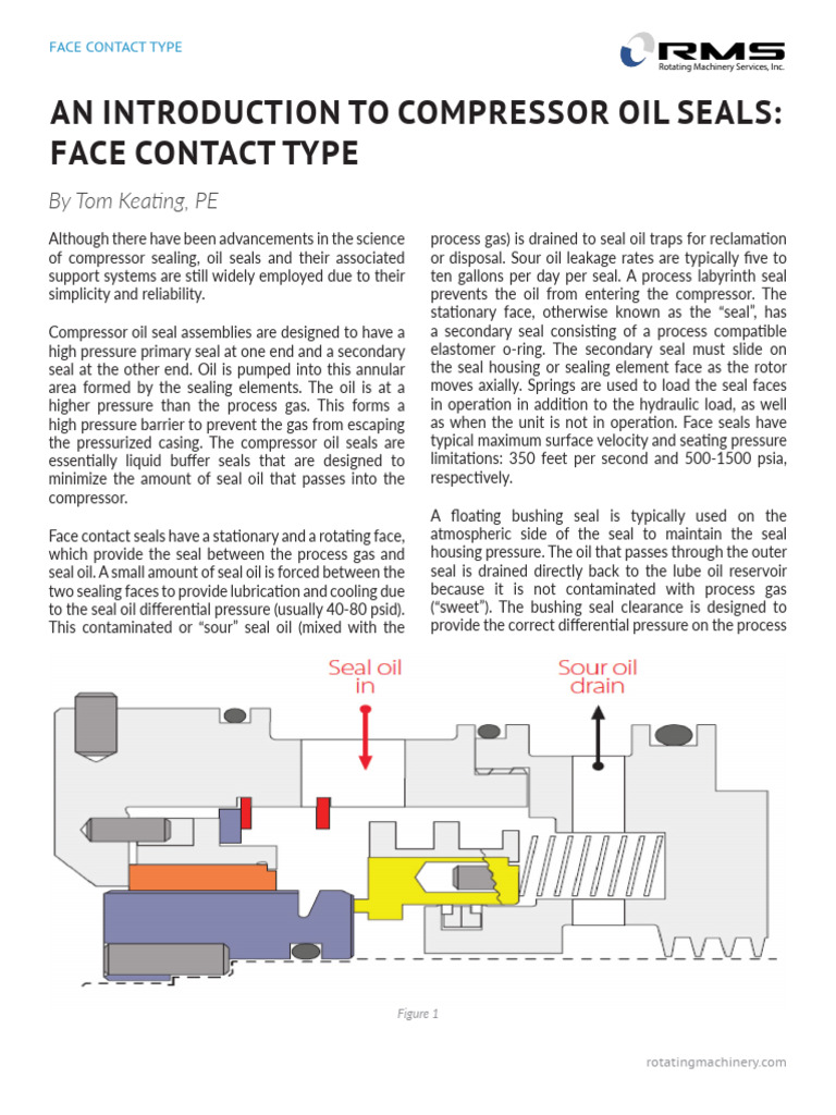 Compressor Oil Seals Guide | PDF | Pressure | Pump