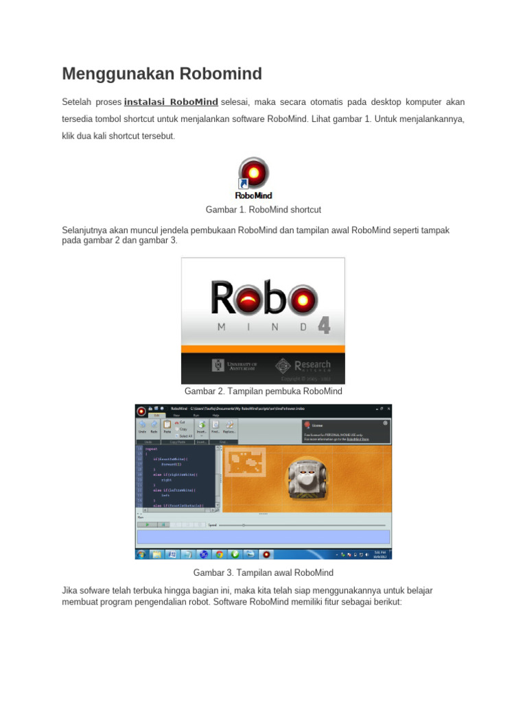 Menggunakan Robomind | PDF