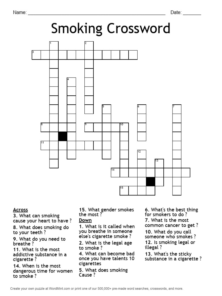 Smoking Crossword 1f290 61634bf1 | PDF