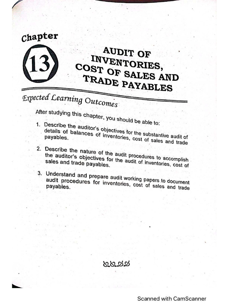 Audit of Inventories Cost of Sale and Trade Payables | PDF