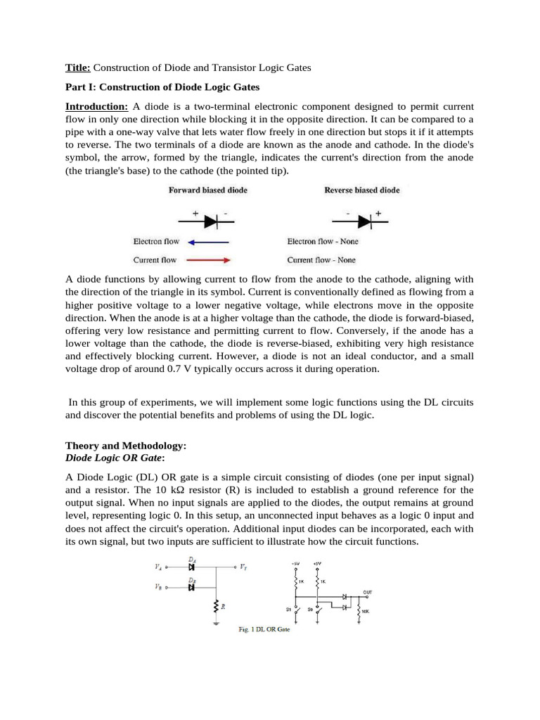Lab Report 5 | PDF | Logic Gate | Diode