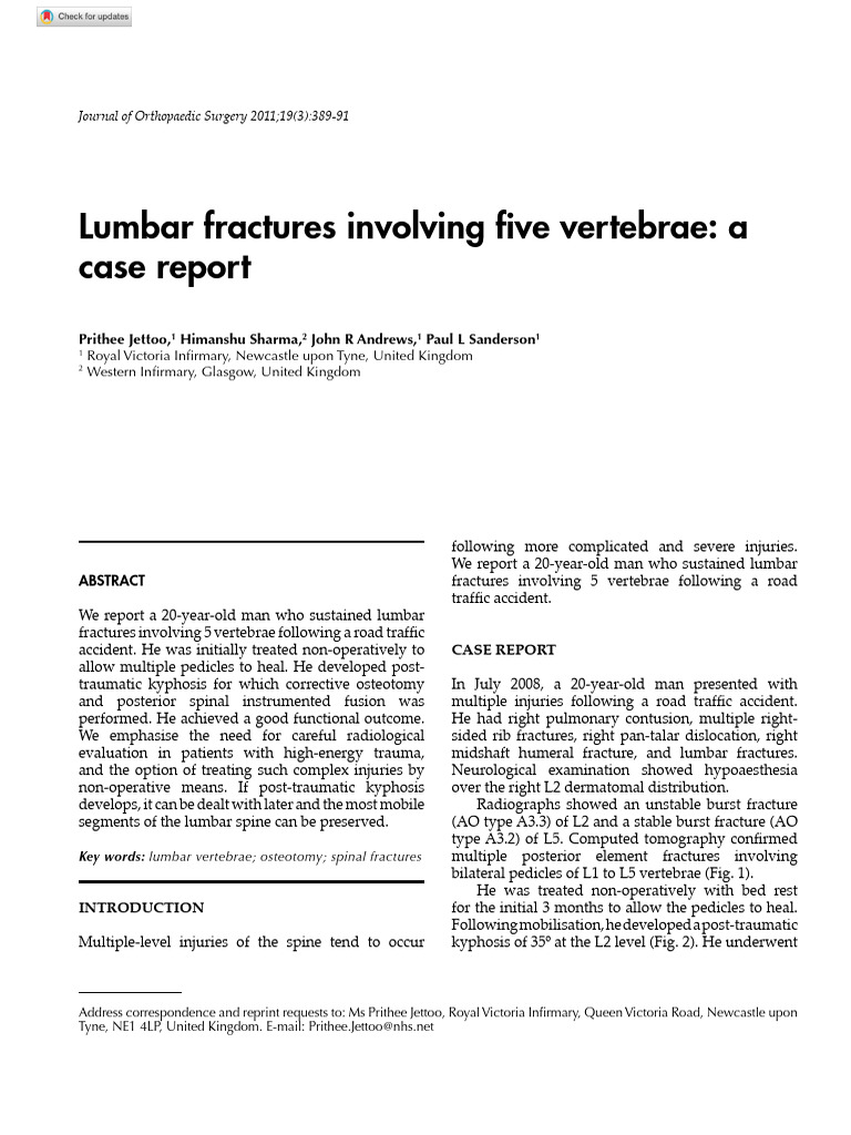 Jettoo Et Al 2011 Lumbar Fractures Involving Five - 240622 - 213627 ...