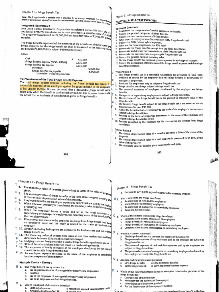 Chapter-11-Solutions | PDF | Employee Benefits | Taxes