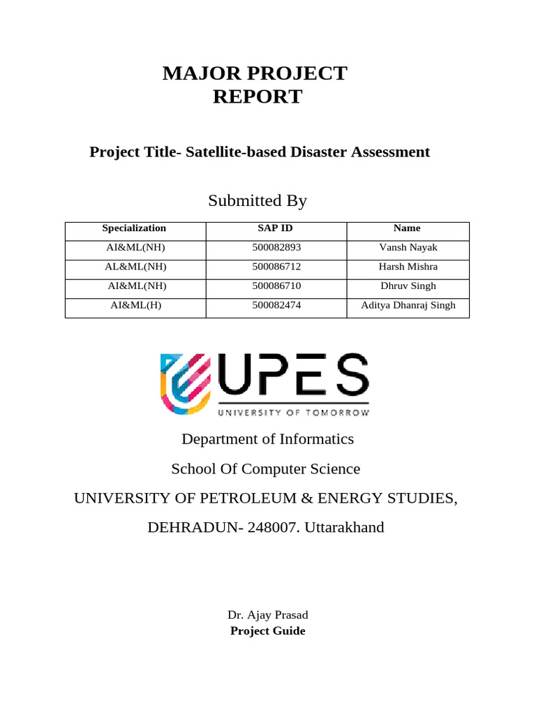 DisasterAssesment Major Report | PDF | Applied Mathematics | Artificial ...