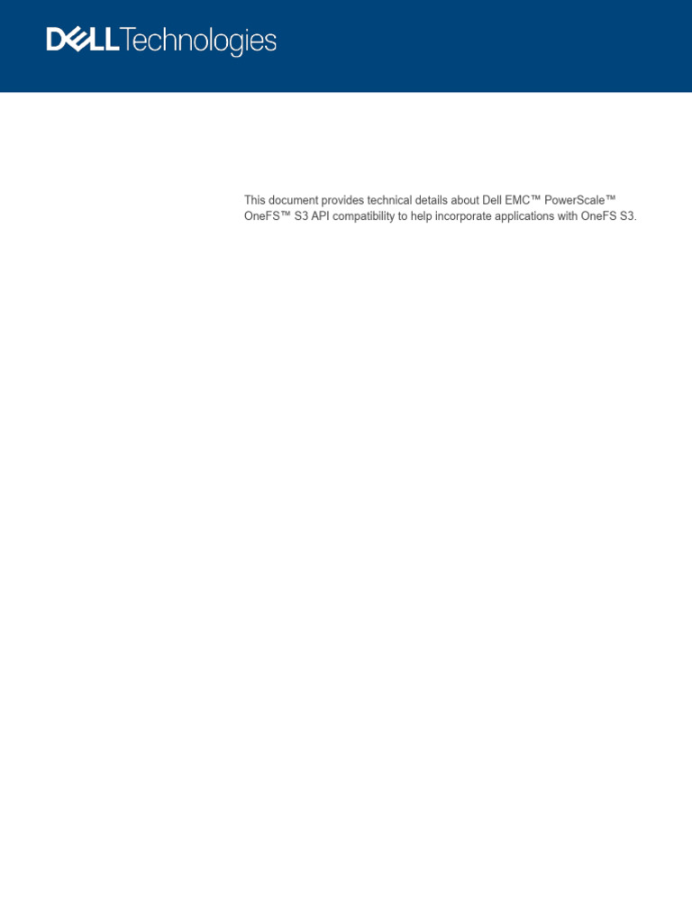 Powerscale Onefs s3 Api Guide | PDF | Computing | Software Engineering