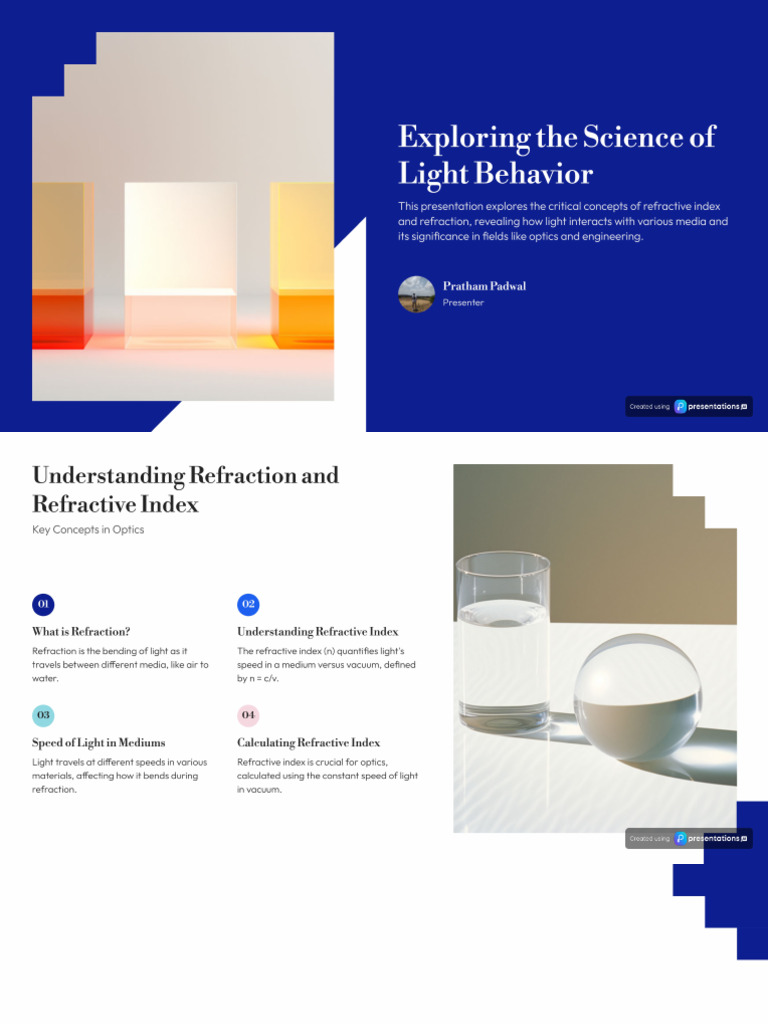 Understanding Refractive Index and Refraction | PDF