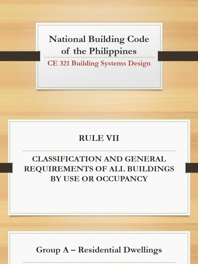 Philippine National Building Code Overview | PDF