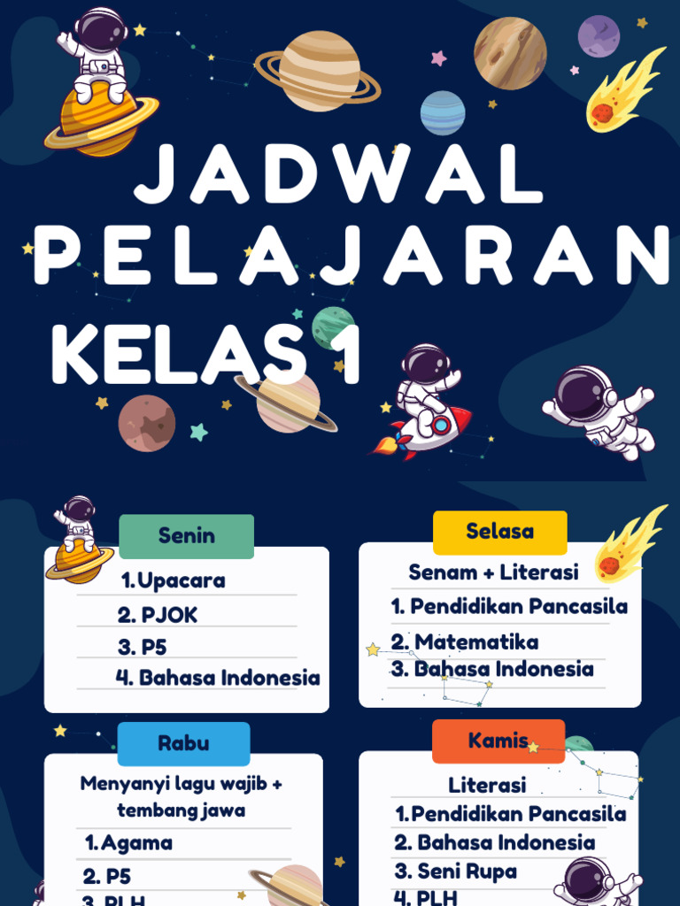 Jadwal Pelajaran Kelas 1 Pdf