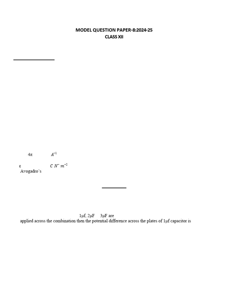 Physics 10 Model Question Papers | PDF | P–N Junction | Inductor