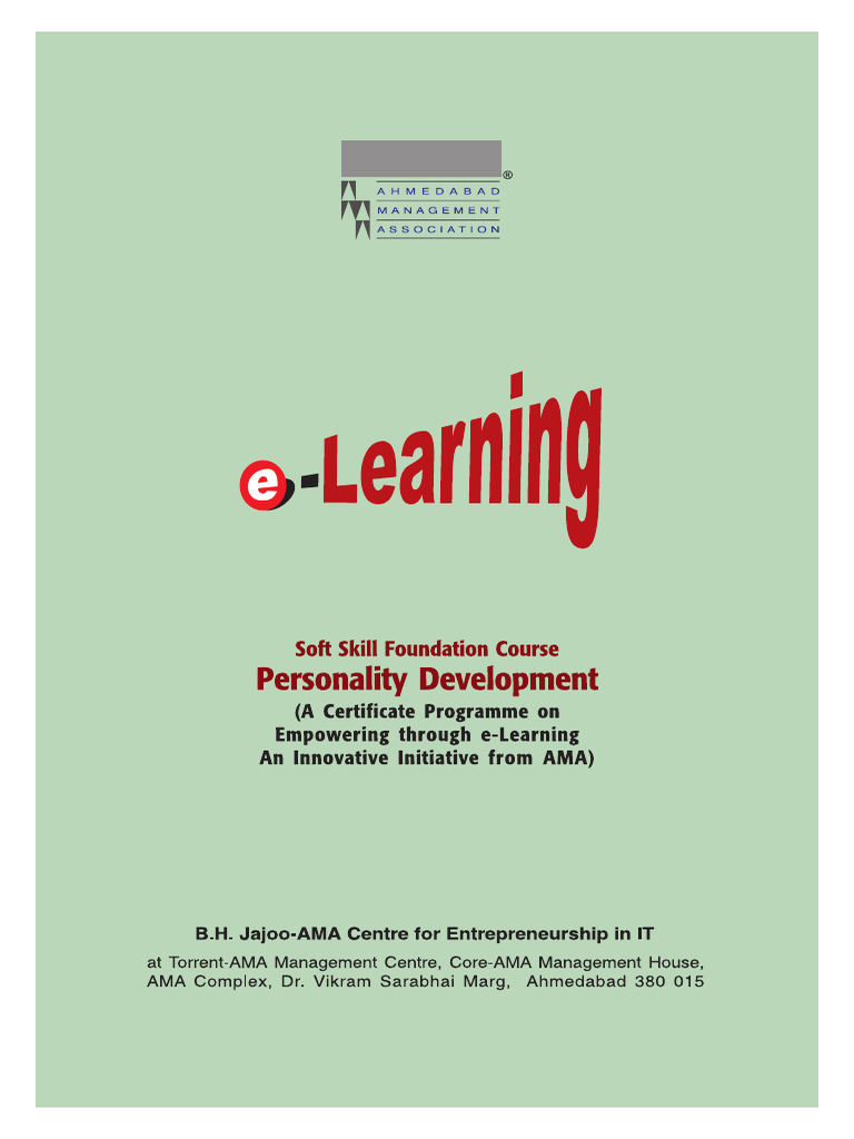 Soft Skill Foundation Course Personality Development | PDF
