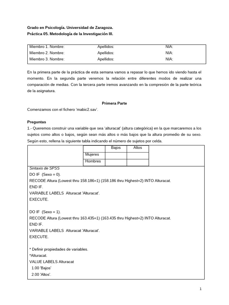 05practica 1617 | PDF | Spss | Intervalo de confianza