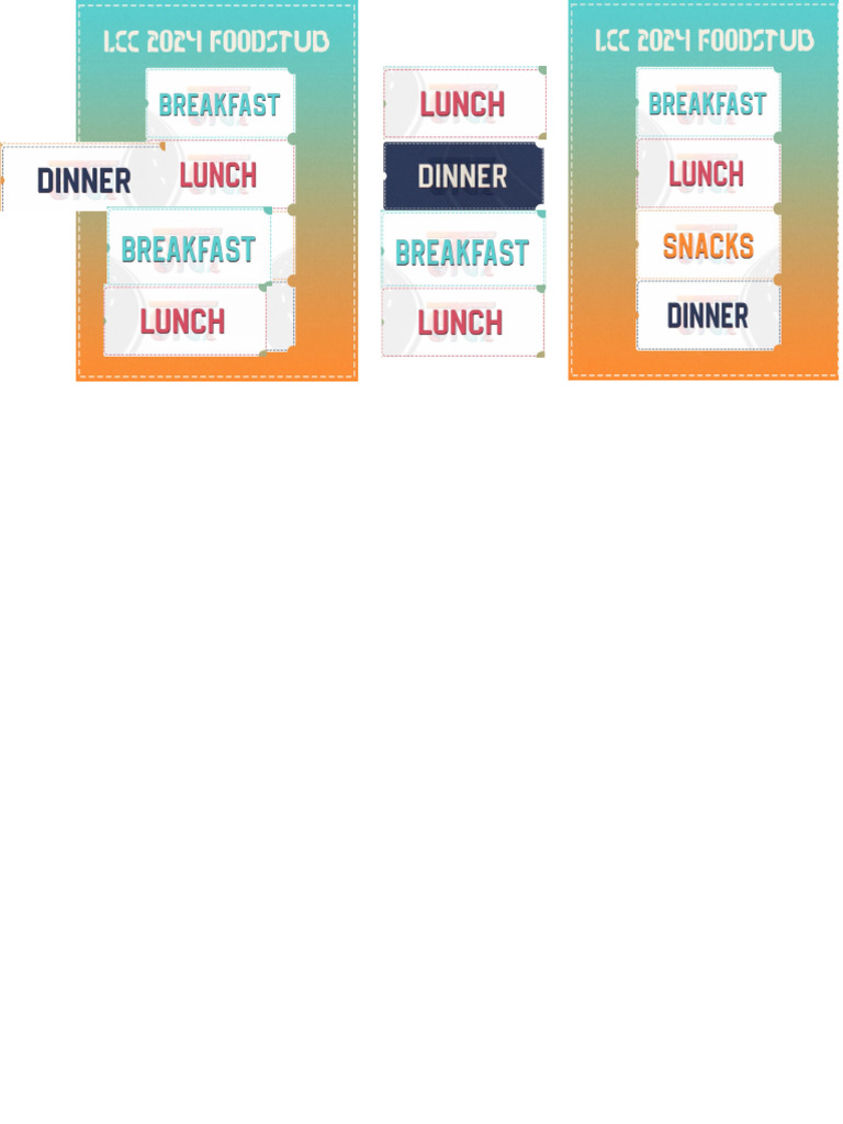 Meal Stubs | PDF