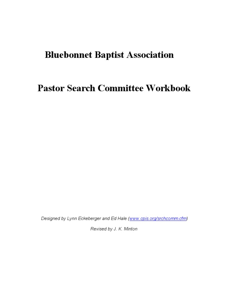 Pastor Search Committee Workbook | PDF | Social Security (United States ...