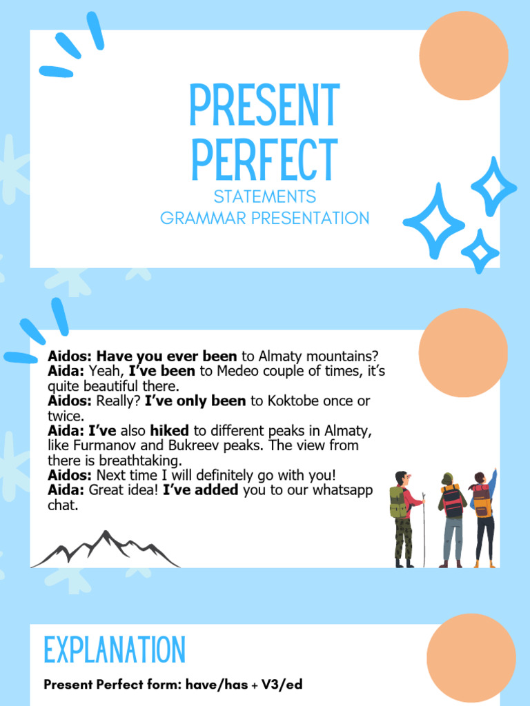 Present Perfect, Statements, Fixed | PDF