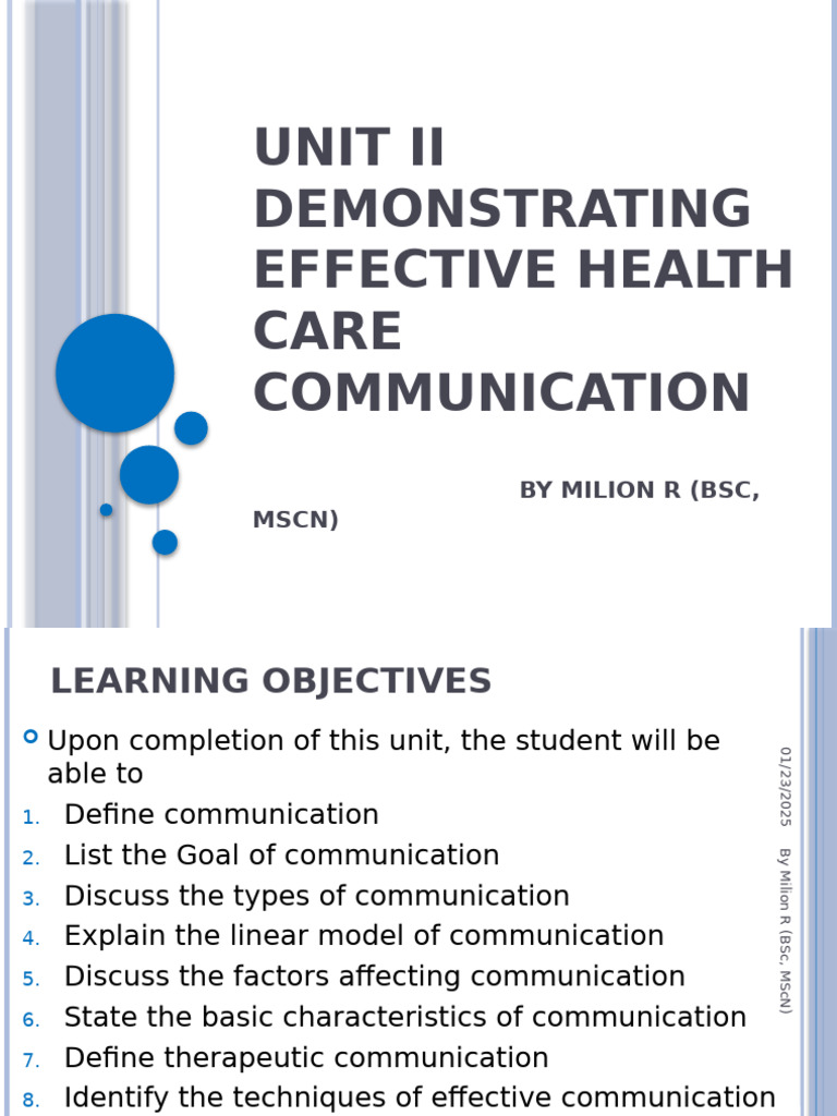 Unit 2 | PDF | Communication | Nonverbal Communication