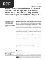 Anesthesia Checklist | PDF | Breathing | Anesthesia