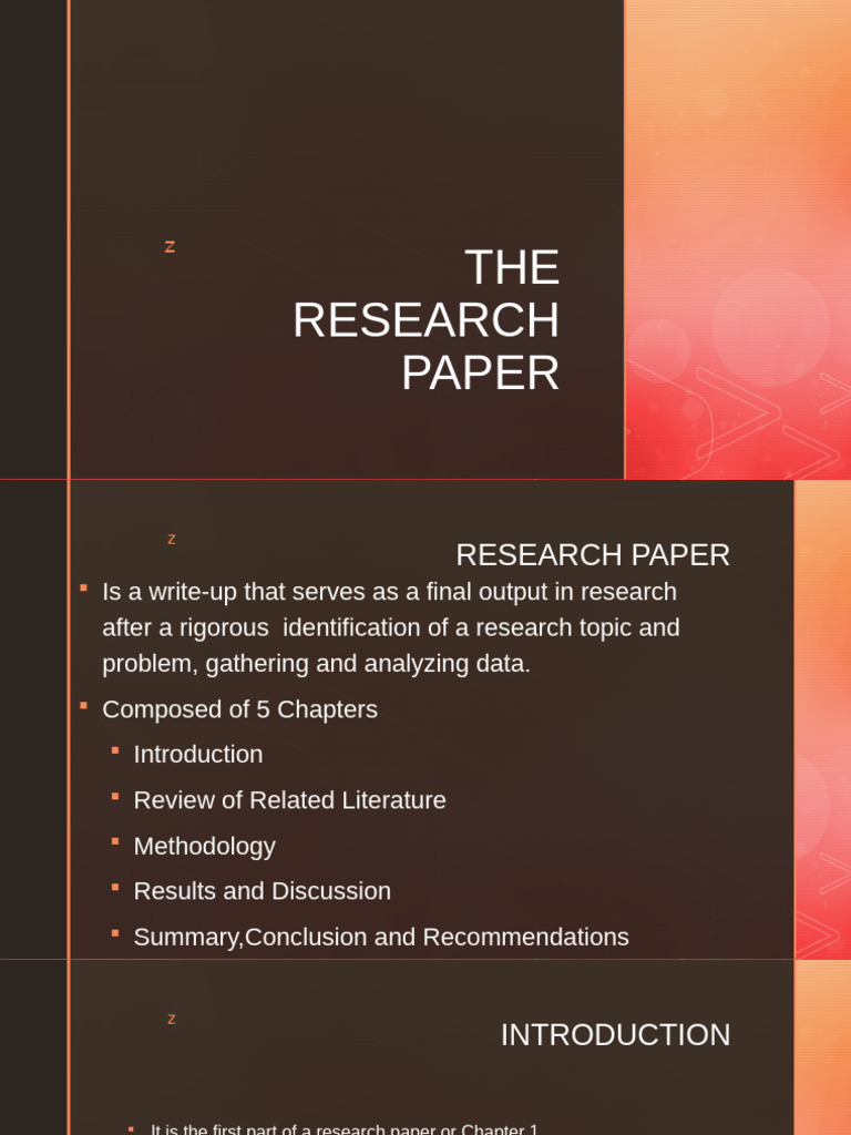 The Research Paper Chapter 1 | PDF | Theory | Hypothesis