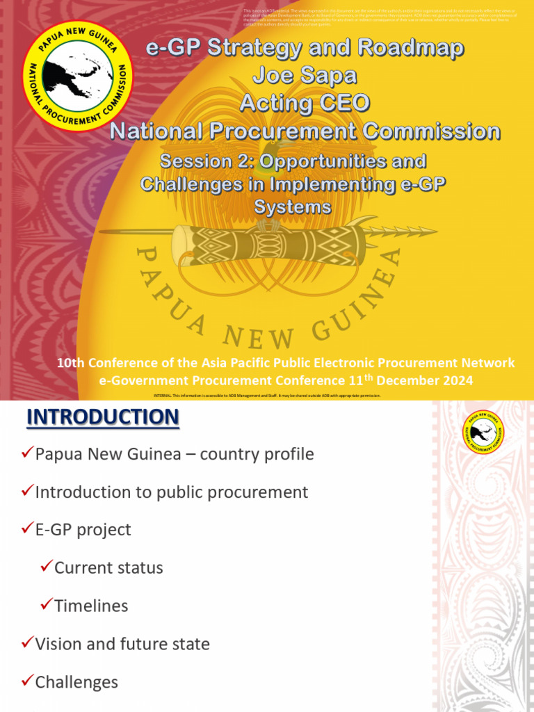 PNG e GP Strategy and Roadmap | PDF | Procurement | Papua New Guinea
