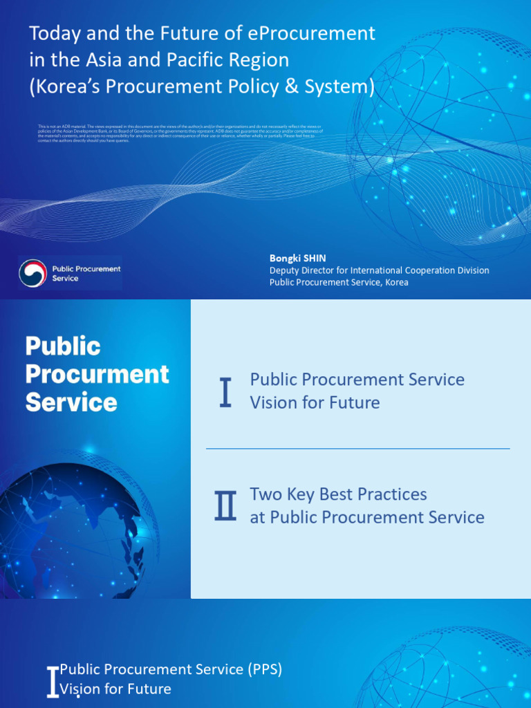 Korea S Procurement Policy and System | PDF | Procurement | Cloud Computing