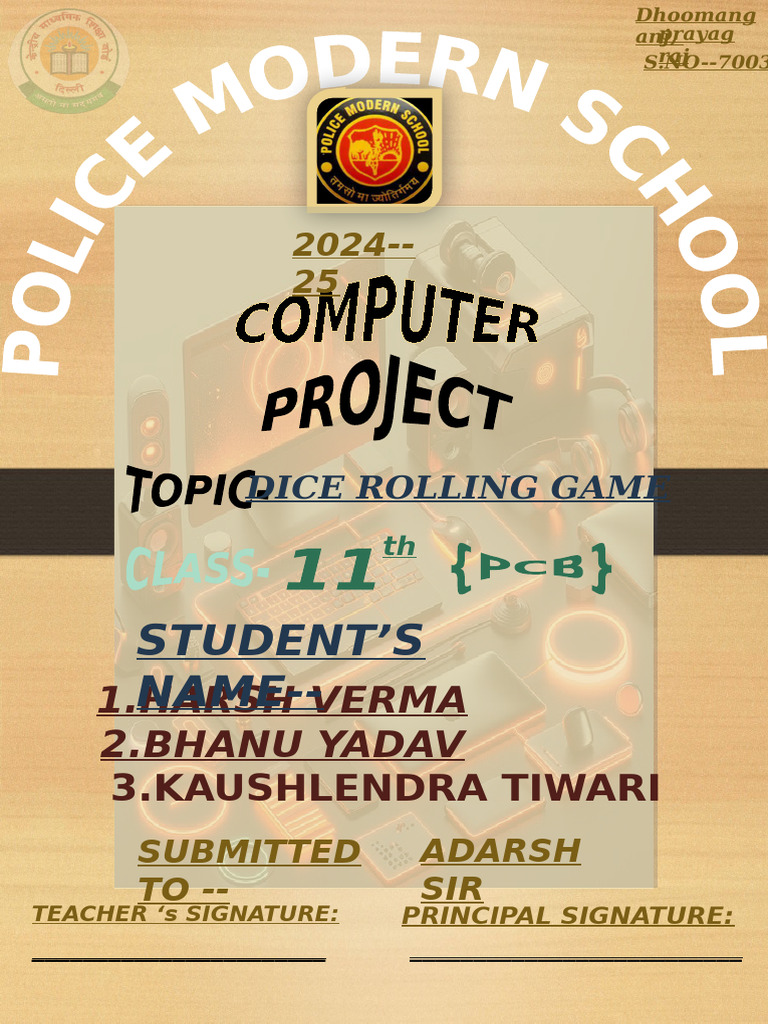 Dice Rolling Game Presentation | PDF | Software Development Process | Computing