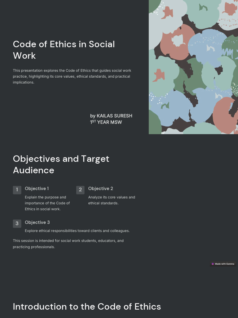 Code of Ethics in Social Work Explained | PDF | Social Work | Integrity