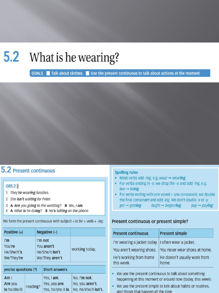 14-Theme - The Present Continuous Tense. | PDF