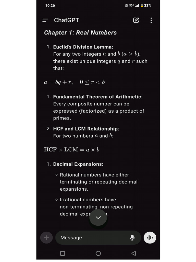 Class 10TH Ncert Mathematics Formula Sheet | PDF