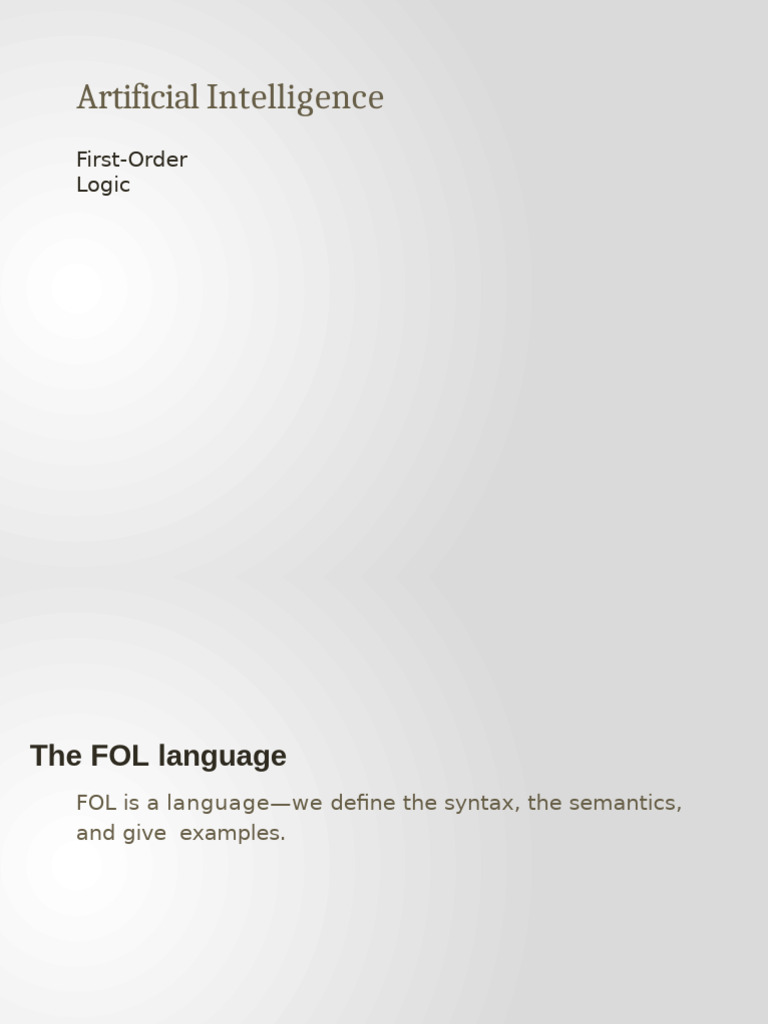 FirstOrderLogic_StuartRussel (1) | PDF | Interpretation (Logic) | First Order Logic