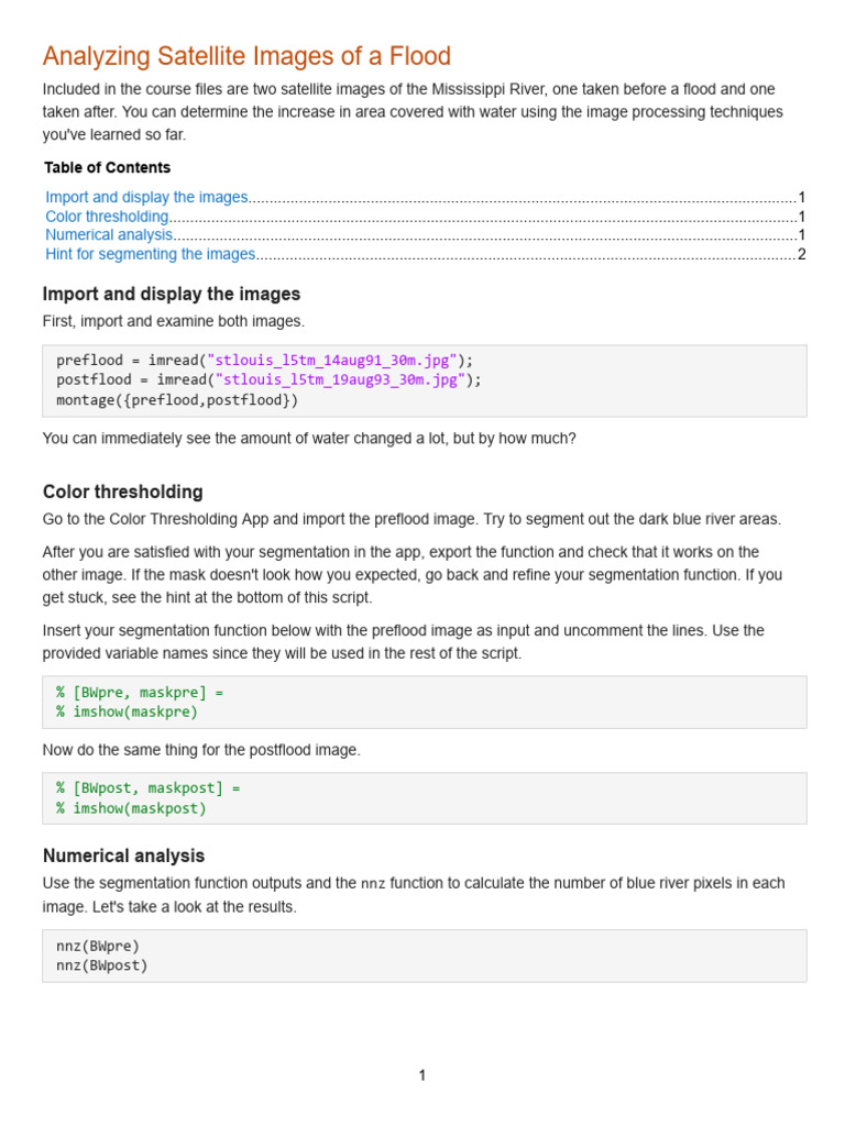 Analyzing Satellite Images | PDF | Image Segmentation | Function ...
