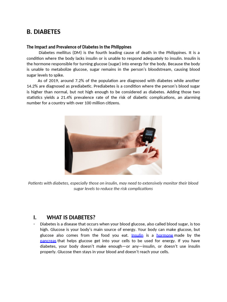 B. Diabetes: The Impact and Prevalence of Diabetes in The Philippines ...