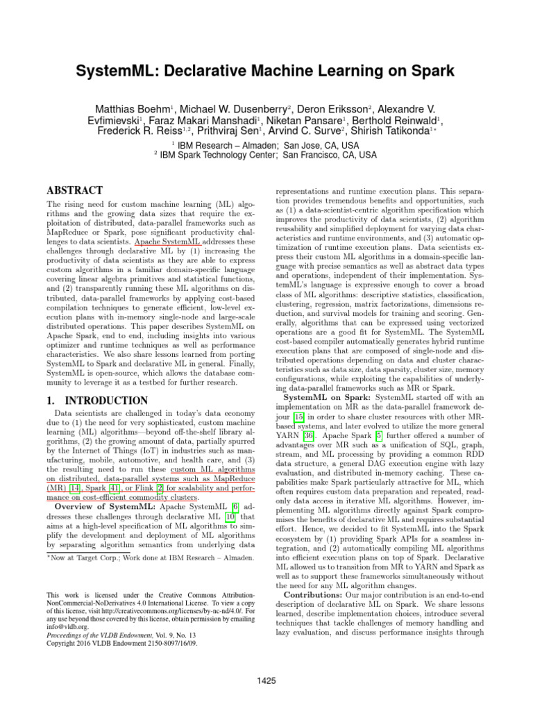 03---systemml-spark | PDF | Apache Spark | Matrix (Mathematics)
