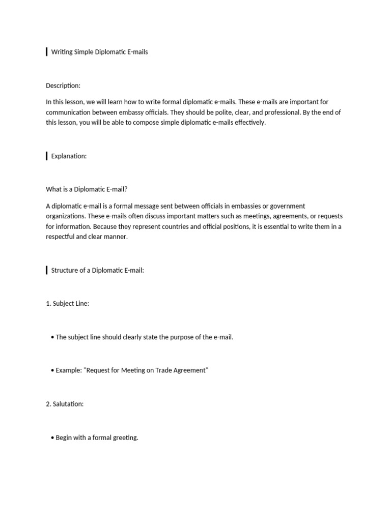 Writing Effective Diplomatic Emails | PDF | Human Communication ...