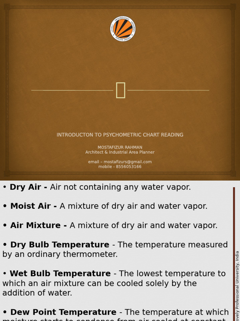 Psychrometric Chart Basics | PDF | Humidity | Water Vapor