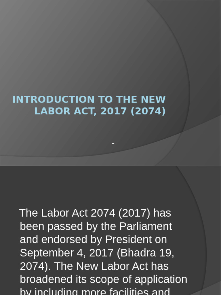 Labor Act Summary | PDF | Lockout (Industry) | Employment