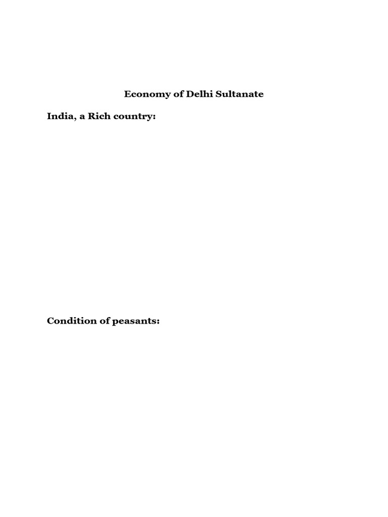 Economy of Delhi Sultanate | PDF | Port