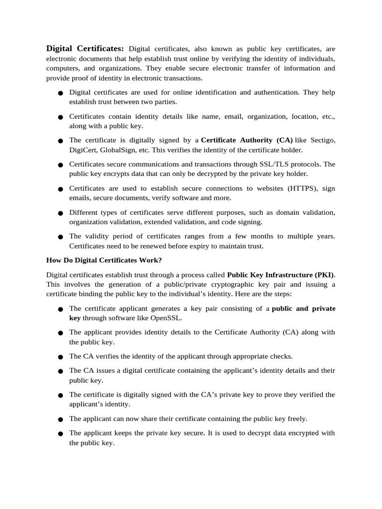 Digital Signature Certificate | PDF | Public Key Certificate | Public Key Cryptography