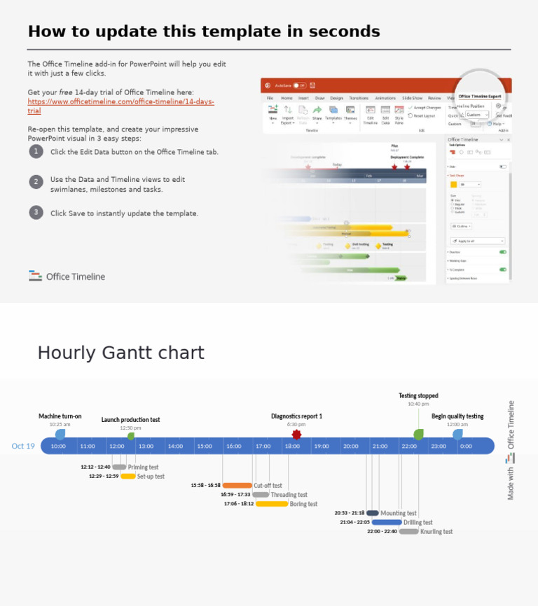 Hourly Gantt Chart Template | PDF | Software | Computing
