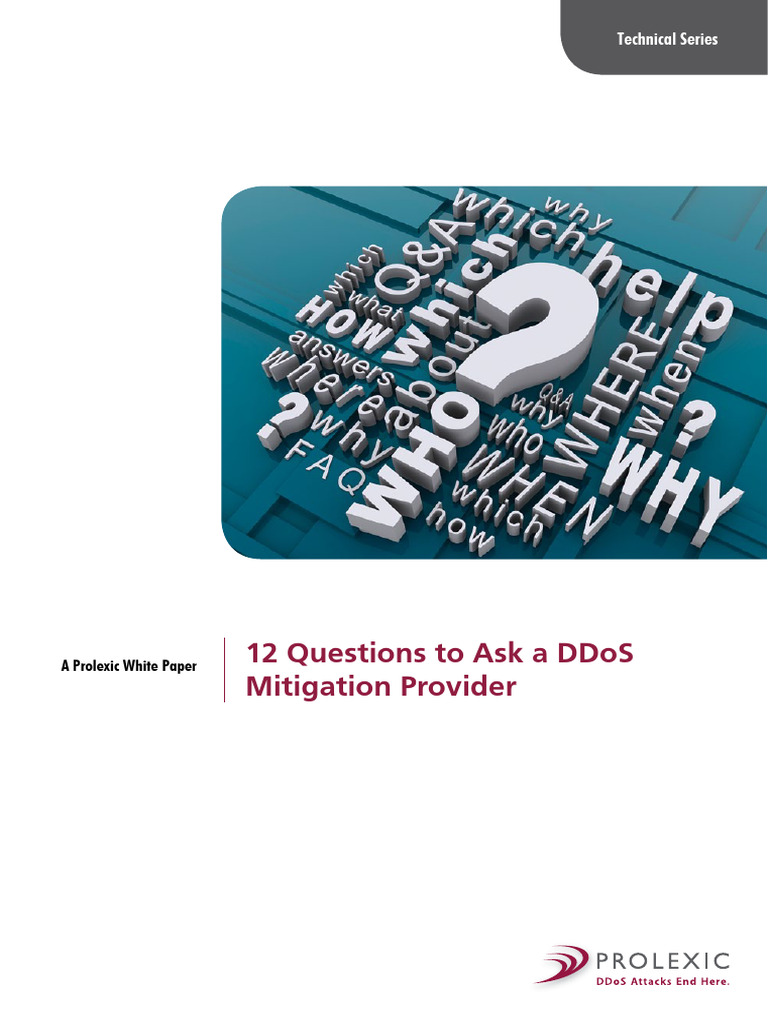 12 Questions To Ask A DDoS Mitigation Provider Technical Series ...