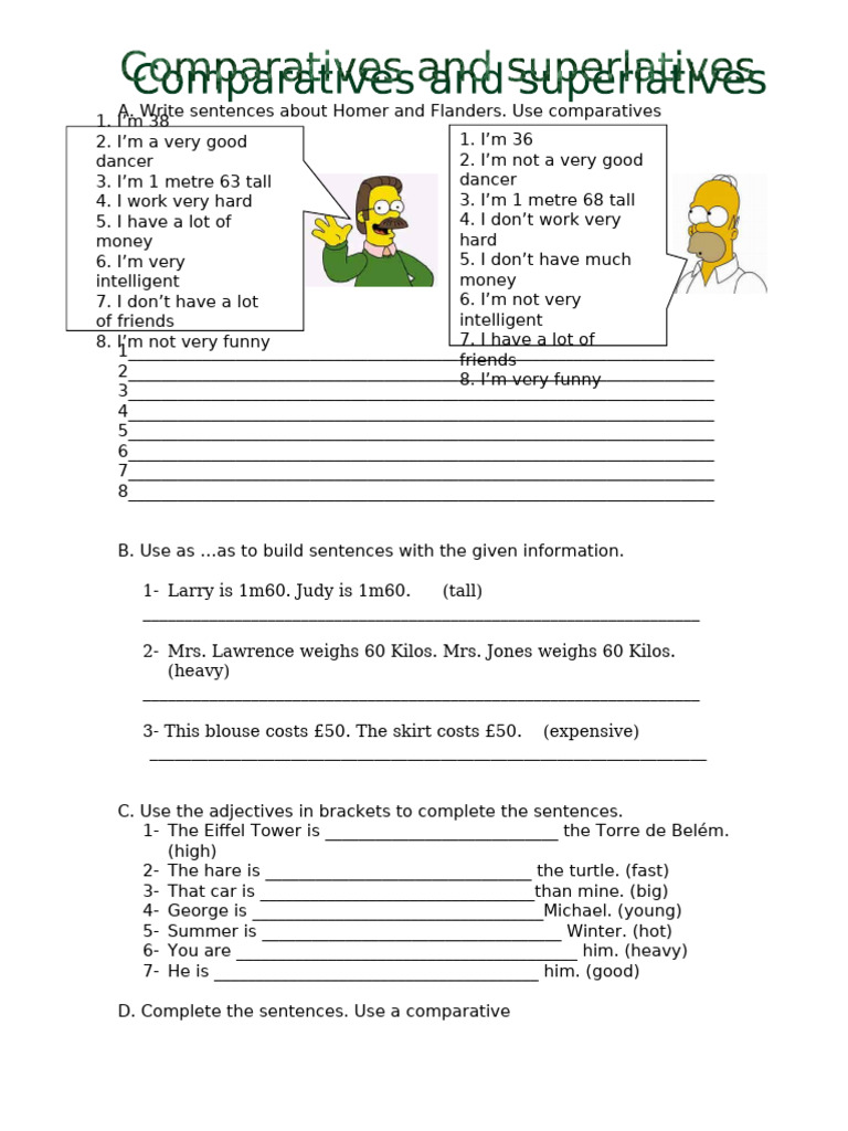 Comparatives and Superlatives | PDF