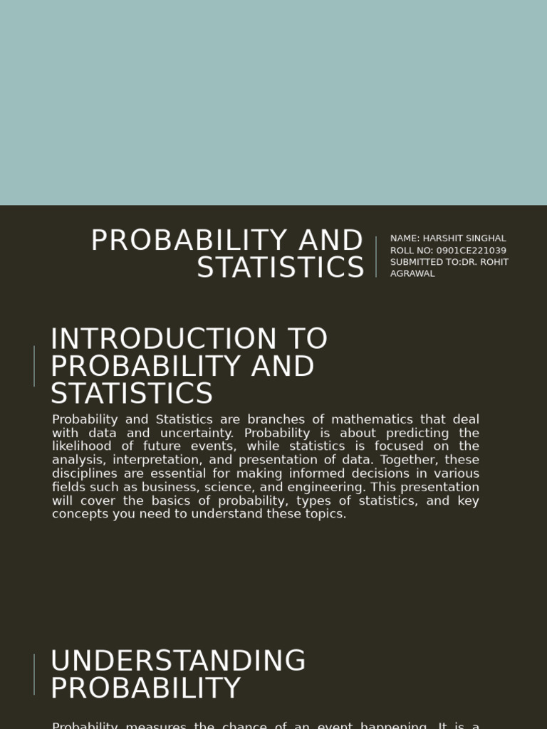Intro to Probability & Statistics | PDF | Statistics | Probability