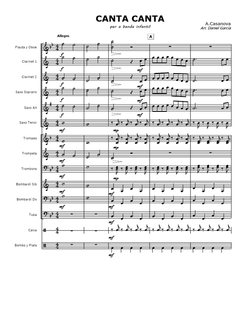 Canta Canta (Banda Infantil) | PDF