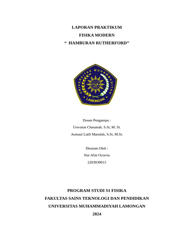 Praktikum Hamburan Rutherford Fisika Modern | PDF